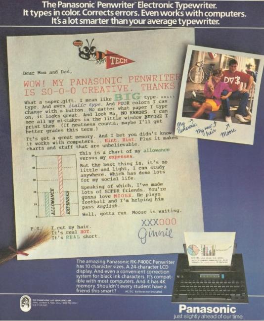 panasonic penwriter – We Don't Walk Slow